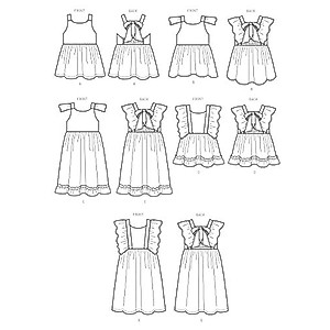 McCall Pattern Company Children's/Girls' Dresses Pattern, Sizes 2-5