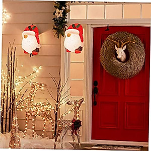 GANAZONO Christmas Lamp Shade Outdoor Light Covers Santa Lampsahde Christmas Porch Light Covers Porch Shades Christmas Ornaments Light Covers for Light Fixtures Holiday Lights Wall Eva