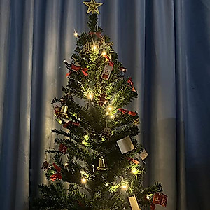 UL Certified LED Christmas String Lights, 17 Feet 50 Count 5MM Wide Angle Christmas Light Set, Brown Wire, Connectable String Light for Patio Garden Wedding Holiday (Warm White)