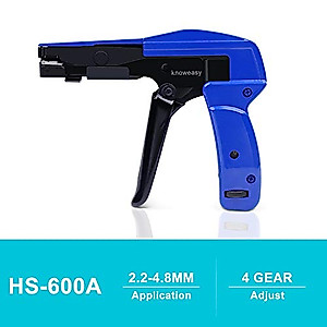 Cable Tie Gun,Knoweasy Fastening Cable Tie Tool,Die-Cast Steel Flush Cut Zip Tie Tool with Steel Handle for Nylon Cable Tie,7 Inches Length
