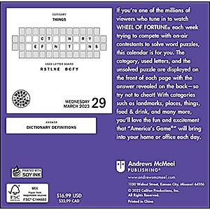 Wheel of Fortune 2023 Day-to-Day Calendar