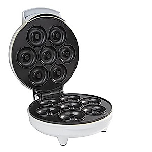 CucinaPro Mini Donut Maker - Electric Non-Stick Surface Makes 7 Small Doughnuts, Decorate or Ice Your Own for Kid Friendly Dessert or Snack - The Unique Gift or Baking Activity for Kids & Adults