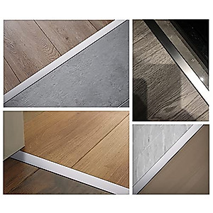 Transition Strip T-Mold Threshold Transition Strip,Vinyl Floor to Laminate Edge Trim,for Tile and Wood Joint Cover,Smooth Transitions(Color:Gray)
