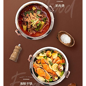 HONHPD Commercial Round Chafing Dish, 4 Pack Stainless Steel Chafers and Buffet Warmers Sets with Pans and Fuel Holders, for Wedding, Parties, Banquet, Catering Events, Bronze(26CM/10.24INCH)