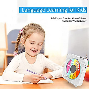 Portable CD Player with Bluetooth, MICOCIOUS Desktop CD Player for Home CD Music Players with Remote Control, Timer, Built-in Dual Speakers with LCD Display/Home Audio Boombox/FM Radio