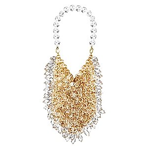 Linkidea Mini Evening Clutch Handbag for Women, Crystal Beaded Acrylic Purse, Small Cute Crossbody Shoulder Bag for Wedding Party Prom