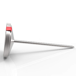 2 Pack KT THERMO Meat Cooking Thermometer 2.5 Inch Dial Stainless Steel Waterproof and Oven Safe BBQ Poultry Probe Cooking Thermometers (2)