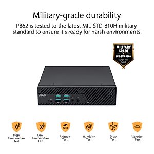 ASUS PB62 Mini PC System with Intel Core i5-11400, DDR4 8GB RAM, M.2 PCIE 256G SSD, WiFi 6, Bluetooth, Hardware TPM, Windows 10 Pro with VESA Mount, EPEAT Gold (PB62-SYS582PXTH)