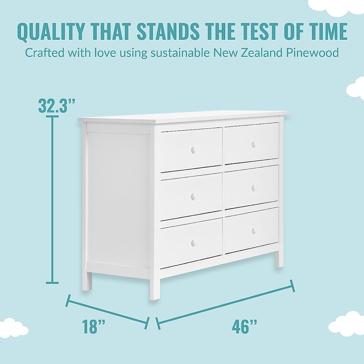 Dream On Me Universal Double Dresser