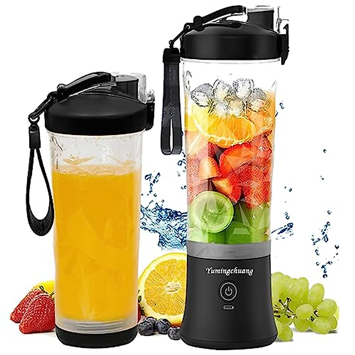 Portable Blender, BPA Free Personal Blender with Rechargeable USB, Shakes and Smoothies with 6 Mini Blades High Speed Waterproof Mixer 20 oz for Kitchen,Home,Baby,Travel