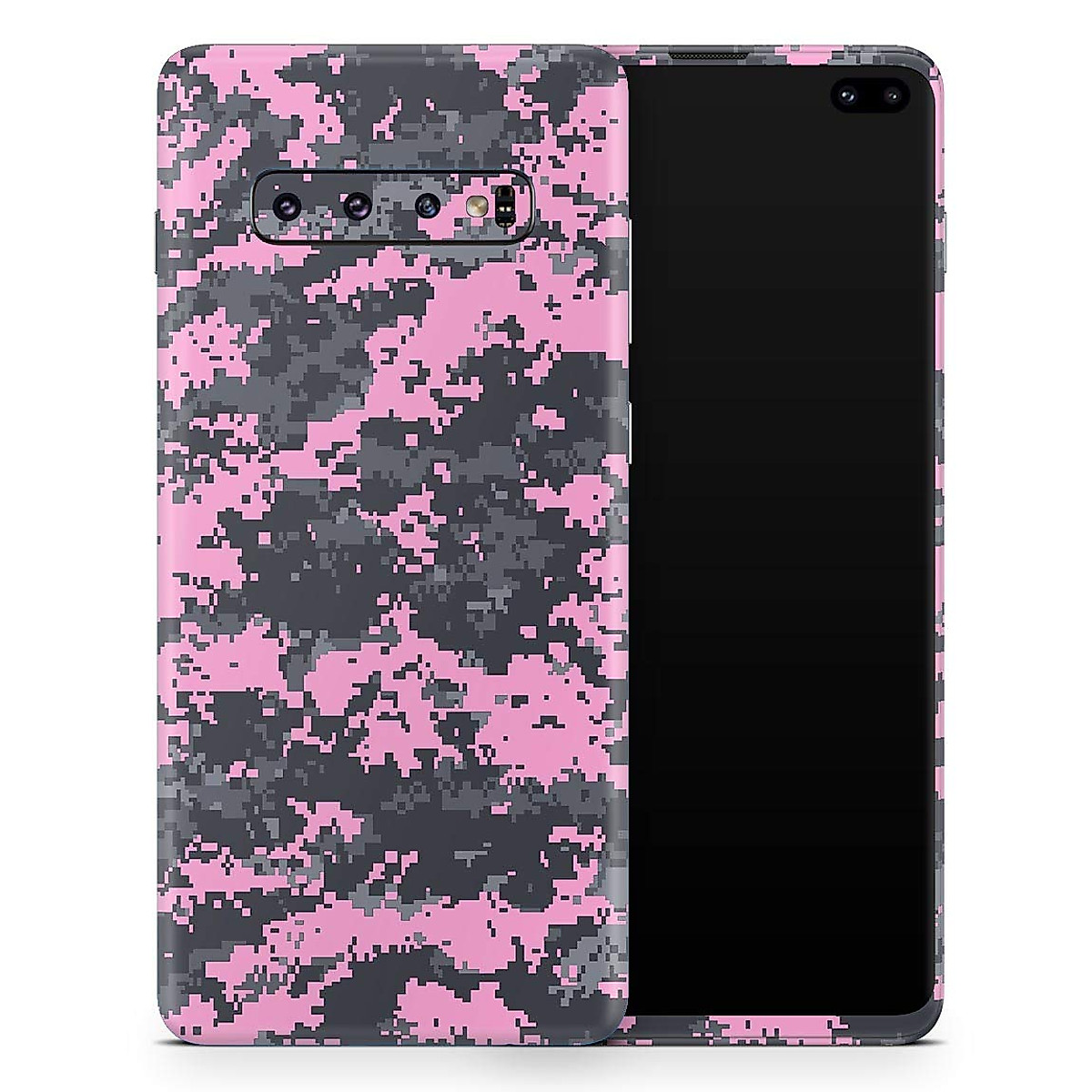 DesignSkinz Light Pink and Gray Digital Camouflage Protective Vinyl Decal Wrap Skin Cover Compatible with The Samsung Galaxy S20 (Screen Trim & Back Glass Skin)