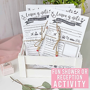 Hadley Designs 25 Wedding Advice Cards for Bride and Groom For Wedding Card Boxes For Reception, Wedding Guest Book Alternative, Bridal Shower Games For Guests, Advice for the Bride Wedding Games