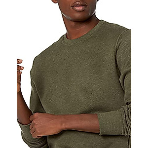 Amazon Essentials Men's Fleece Crewneck Sweatshirt - Olive Heather, Medium (Available in Big & Tall Sizes)
