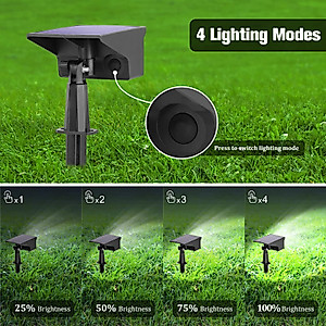 OOOLED Solar Spot Lights Outdoor, 6 Pack, 40 LEDs, 6500K Super Bright, IP65 Waterproof, Auto On/Off, Adjustable Light Head