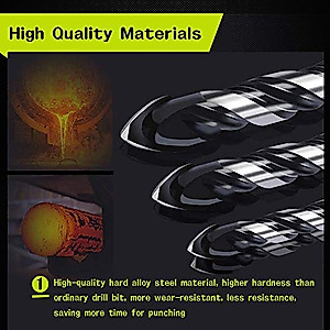 6PCS Ceramic Tile Drill Bits, Mgtgbao Masonry Drill Bits Set for Glass, Brick, Tile, Concrete, Plastic and Wood Tungsten Carbide Tip for Wall Mirror and Ceramic Tile with Size (6mm-12mm).