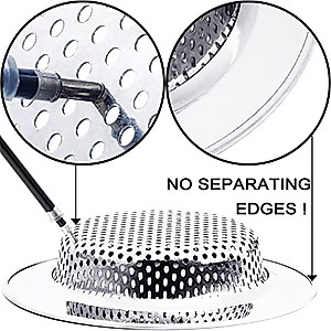 2 Pack Kitchen Sink Drain Strainer and Anti-Clogging Kitchen Sink Stopper - Kitchen Drainer and Stopper Set for Standard 3-1/2 Inch Kitchen Sink Drain