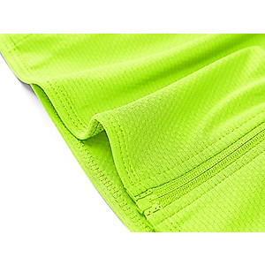 MAGCOMSEN Women's Lightweight Workout Jackets UV Protection Jacket Long Sleeve Shirts Running Fishing Hiking Shirts Fluorescent Yellow XL