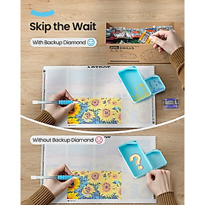 ARTDOT 5D Diamond Painting Beads, 445000 Pieces 445 Colors Round Drills Diamond Art Accessories Gem Art Nails Crafts (1000pcs per Bag)