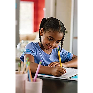 TICONDEROGA My First Pencils, Wood-Cased #2 HB Soft, Pre-Sharpened with Eraser, Includes Bonus Sharpener, Yellow, 5 Piece (Pack of 1)(33309)