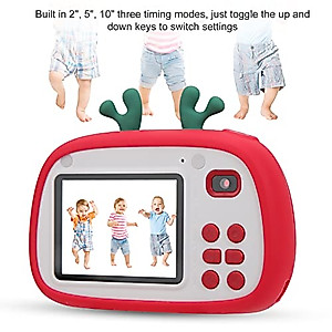 CHICIRIS Kids Toy, Push Type Design Kids Digital Camera Small Portable for Indoor for Outdoor