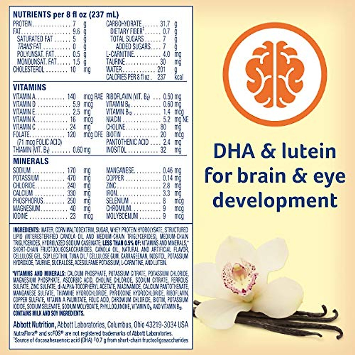 PediaSure Peptide 1.0 Cal, Complete, Balanced Nutrition for Kids with GI Conditions, Peptide-Based Formula, with 7g Protein and Prebiotics, for Oral or Tube Feeding, Vanilla, 8 Fl Oz (Pack of 24)