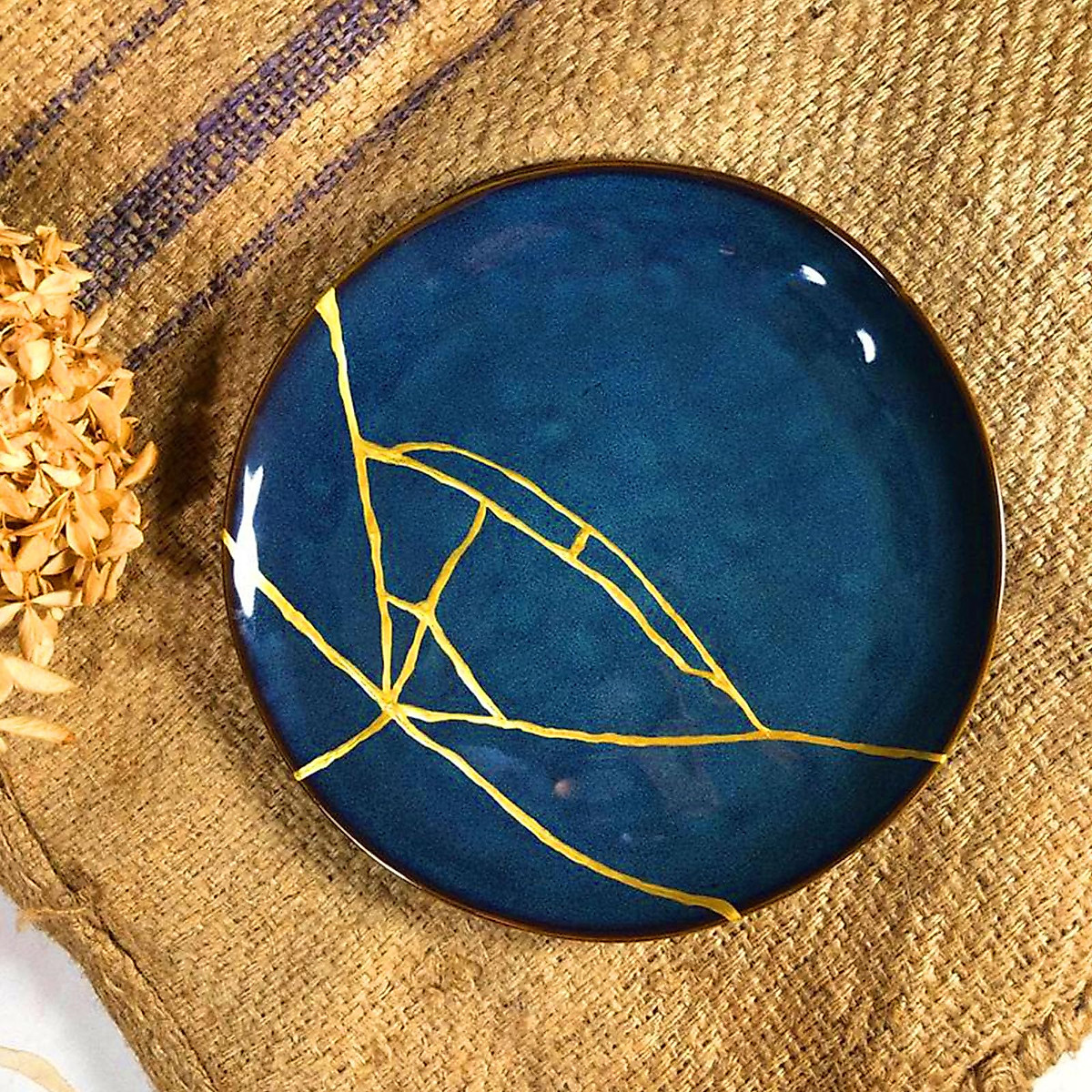 Kintsugi Repair Kit, Repair Your Meaningful Pottery with Gold Powder Glue - Comes with Two Practice Ceramic Cups for Starter
