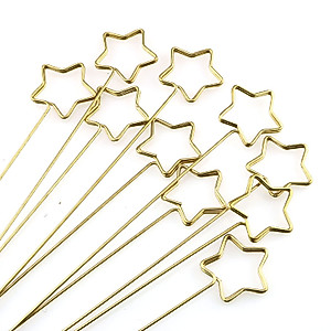 TAODAN Wire Card Holder 20PCS Metal Wire Floral Place Card Holders Five-Pointed Star Photo Memo Holder Pick Table Card Holder