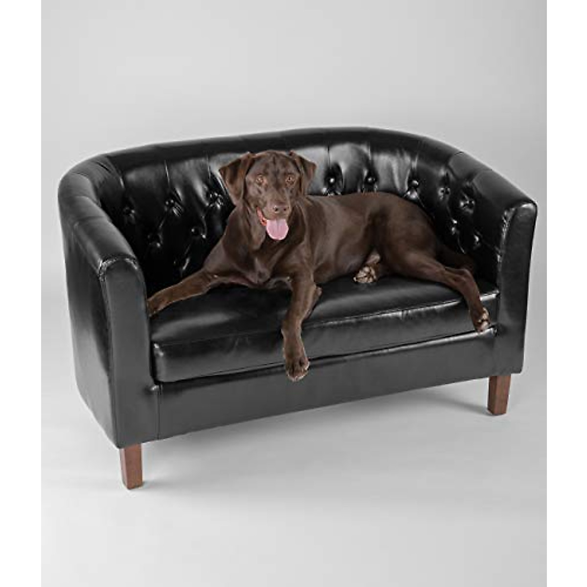 Flash Furniture HERCULES Colindale Series Black LeatherSoft Tufted Loveseat