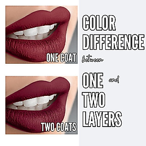 Mynena Burgundy Red Long-Lasting Matte Liquid Lipstick Intense Color Smudge-Proof & Waterproof Comfortable Hydrating Shea Butter Vegan & Cruelty-Free | Emma