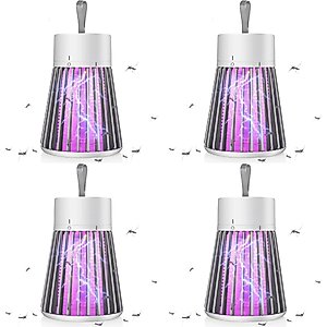 Blarie 4 Pcs Ozzie Mozzie Pro Zapper 2024 Portable Lamp for Camping, Indoors & Outdoors, High Capacity, Integrated Light, Effective Around You