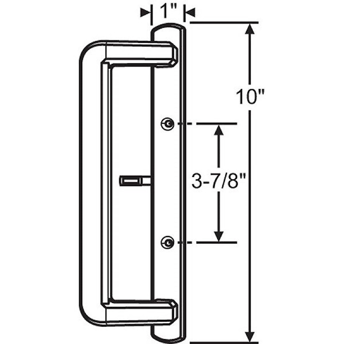 Alcan PGT 10" Sliding Glass Patio Door Interior Handle Kit w/Thumb Latch Lever, + Screws Inside Handle Replacement w/ 3-7/8" Hole Spacing | Fix Repair PGT Door Hardware - White