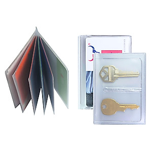 Set of 2 Heavy Duty Vinyl 6 Pages Insert for Bifold or Trifolds Wallet MADE IN USA