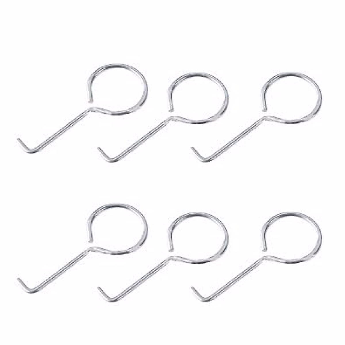 6Pcs Silver Drain Key Lifting Hooks - Stainless Steel Drain Grate Puller for Daily Cleaning - Shower Drain Hair Strainer Pull Hook,Bathroom Sink and Bathtub Accessories,Drain Strainers