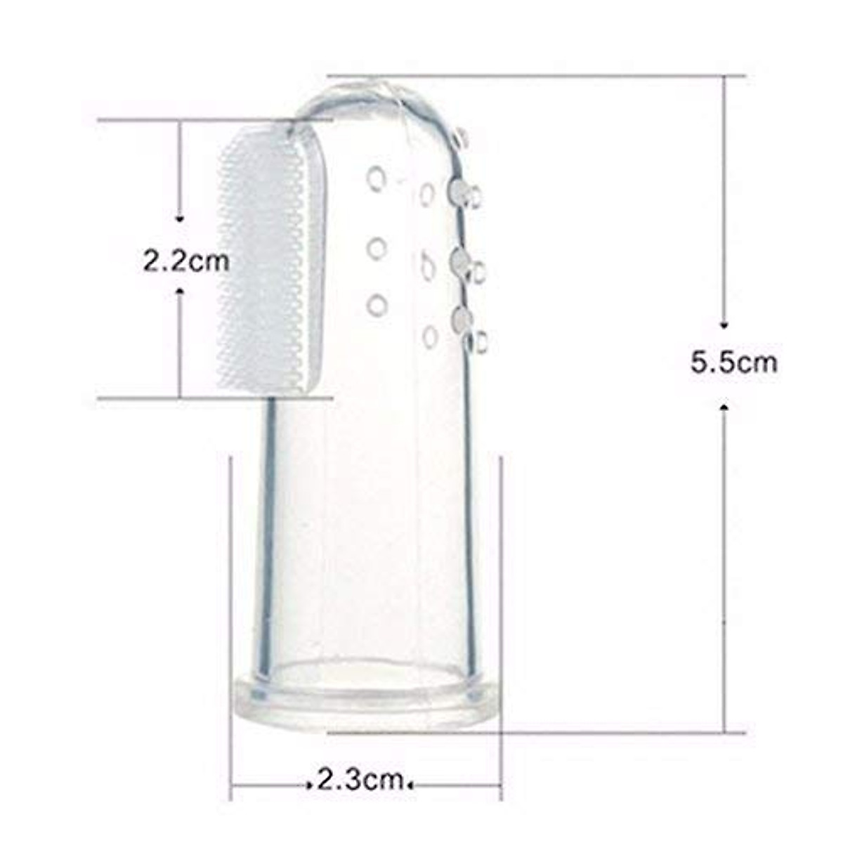 Axgo Soft Silicone Pet Finger Toothbrush, Doggy Teeth Cleaning Natural Rubber Dental Bite Resistant Chew Toys for Dogs Pets Pack of 6