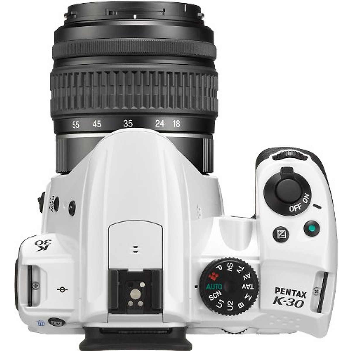 Pentax K-30 Weather-Sealed 16MP CMOS Digital SLR Dual Lens Kit, 18-55mm and 50-200mm (White) (OLD MODEL)