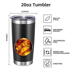 StarSpeed 20oz Insulated Tumblers with Lid Stainless Steel Double Wall Tumbler Travel Coffee Cups Powder Coated Tapered Metal Thermal Mug Indoor Outdoor for Hot and Cold Drinks