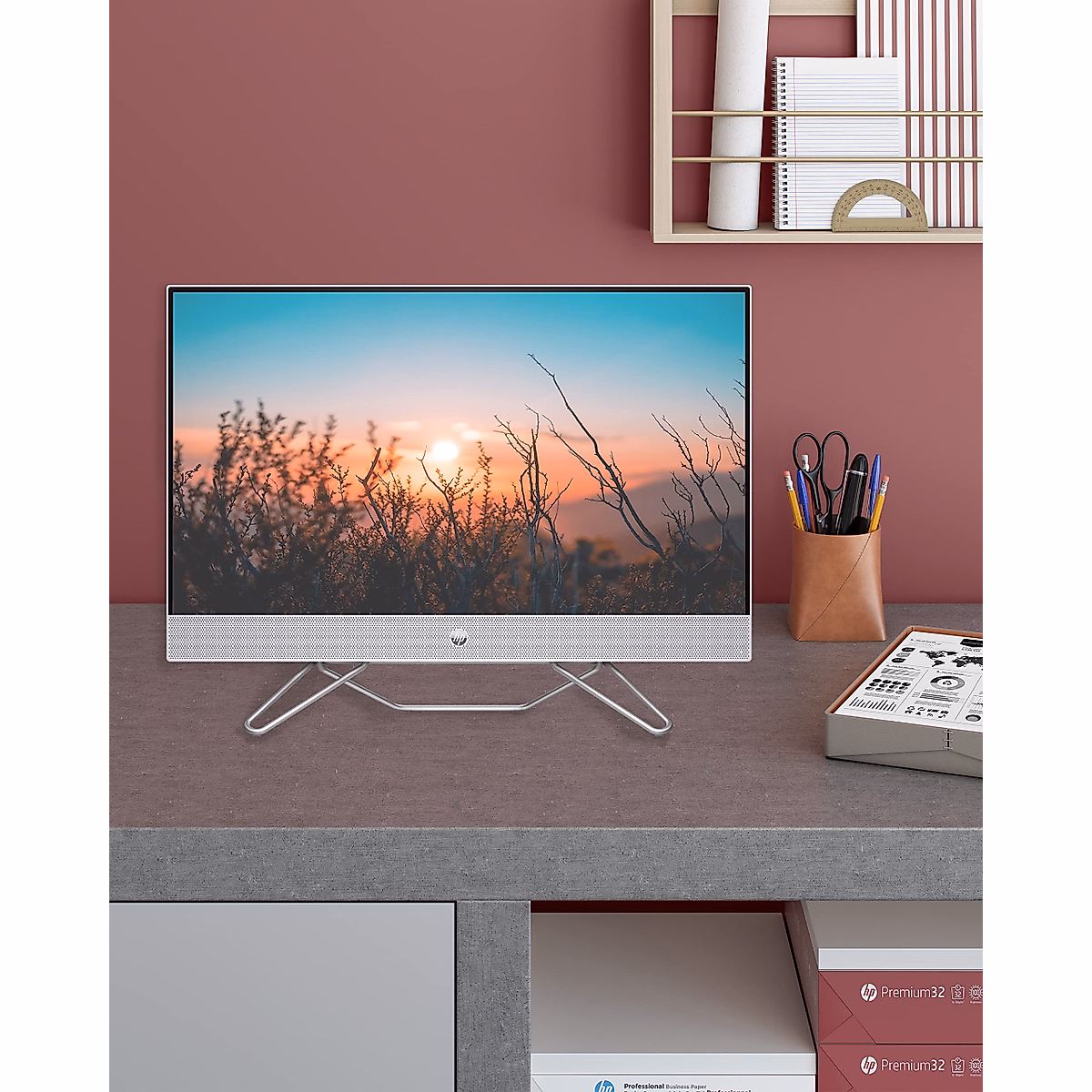 HP 23.8” All-in-One Desktop PC, Intel Celeron Processor J4025, 4 GB RAM, 256 GB SSD, FHD Windows 11 Home Webcam (24-cb0110, 2022) (Renewed)…