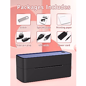 Itari Shipping Label Printer, Thermal Label Printer Work with Windows & macOS, Label Printer for Shipping Packages, 152mm/s, Compatible with Amazon, Ebay, Esty, Shopify, UPS, FedEx, USPS