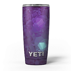 Design Skinz Purple Geometric V11 - Skin Decal Vinyl Wrap Kit Compatible with The Yeti Rambler Cooler Tumbler Cups