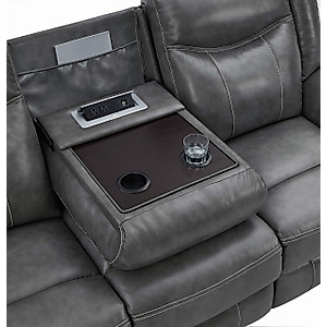 Coaster Furniture Conrad Upholstered Grey 87 5 ' D X 39 W 40 H Sofas 87.5" D x 40.5" H 650354