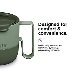 Klean Kanteen Rise 14oz Mug - Stainless Steel with Flip Lid - Sea Spray