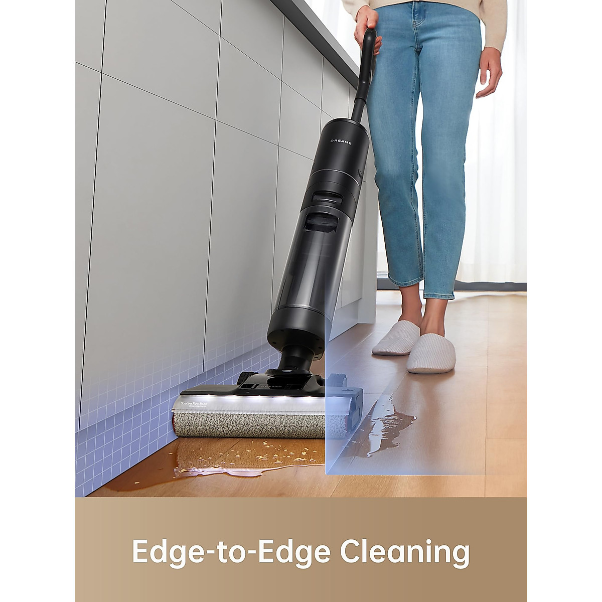 dreame H13 Pro Wet Dry Vacuum Cleaner, Smart Floor Cleaner Vacuum Mop for Hard Floors, 140°F Brush Wash, Hot Air & Dual Rotation Self-Cleaning, GlideWheel™ Power System, Great for Sticky Messes