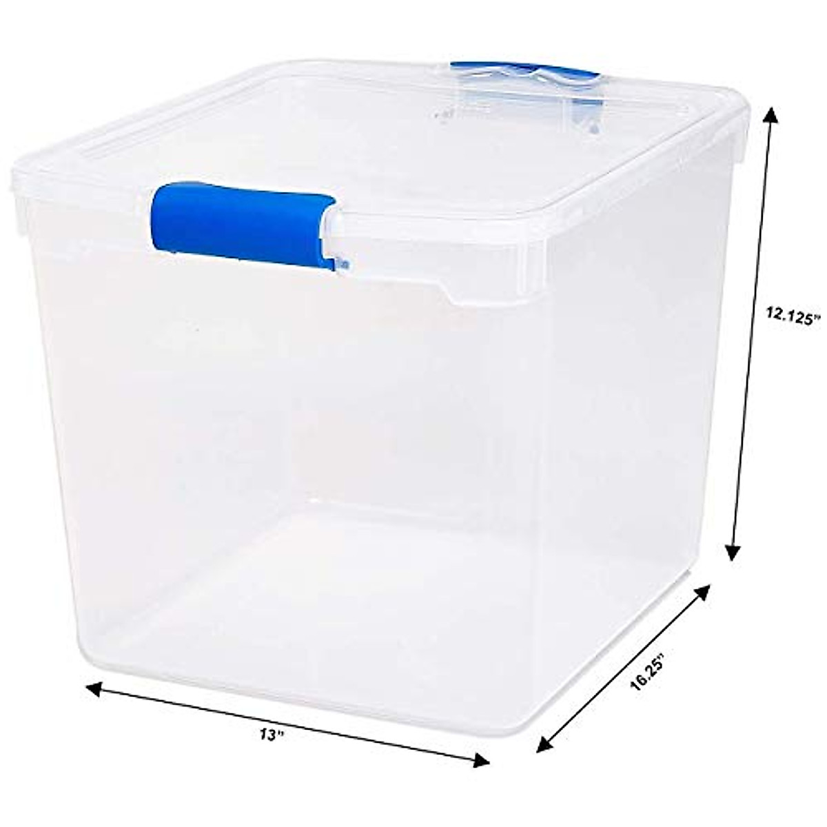 HOMZ Heavy Duty Modular Clear Plastic Stackable Storage Tote Containers with Latching and Locking Lids, 31 Quart Capacity, 12 Pack