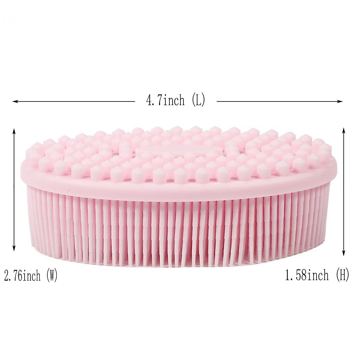 3 Set of Multifunctional Silicone Body Scrubber Loofah Soft and Skin-Friendly-,Easy to Clean,Scalp Massage ，Durable and Hygienic - Suitable for Various People and Pets (1 Count Pink)