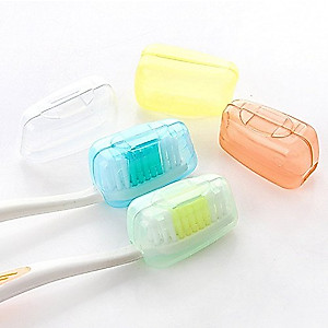 5 Portable Toothbrush Head Cover Cap Case Holder for Hiking Travel Camping Brush Cleaner Protect