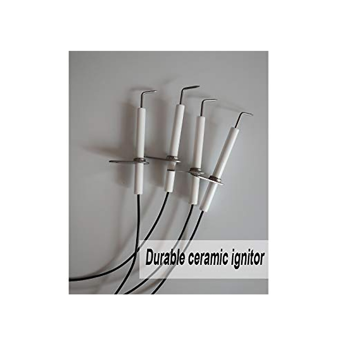 BBQ Future 4 Pack Grill Ignitor Wire Kit & Ignition Electrode for Charbroil 640-01303702-3, Kenmore 146.16222010, 146.23673310, 146.23678310, 640-05057375-7, 640-064463383