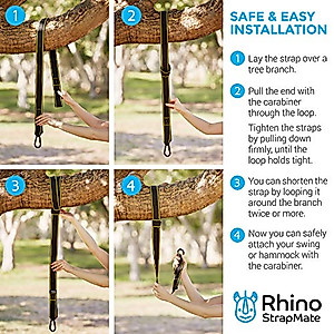 Tree Swing Strap Hanging Kit – 10ft Strap, Holds 2800 lbs (SGS Certified), Fast & Easy Way to Hang Any Swing