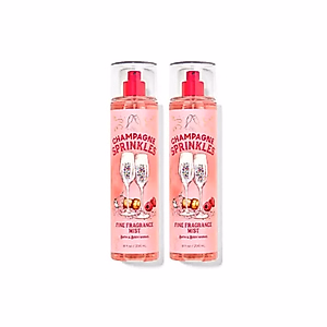 Bath and Body Works Champagne Sprinkles Fine Fragrance Mists Pack Of 2 8 oz. Bottles (Champagne Sprinkles)