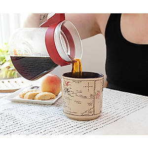 Silver Buffalo The Hobbit The Shire Map Ceramic Mug | Coffee Cup For Espresso, Tea, Cocoa | Holds 13 Ounces