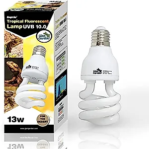Hedgine UVA UVB Reptile Light 10.0, Tropical Desert Reptile Compact Fluorescent Lamp, Bearded Dragon Tank Accessories, UVB Light Bulb for Reptiles, Lizards, Bearded Dragon, Tortoise. (13W)